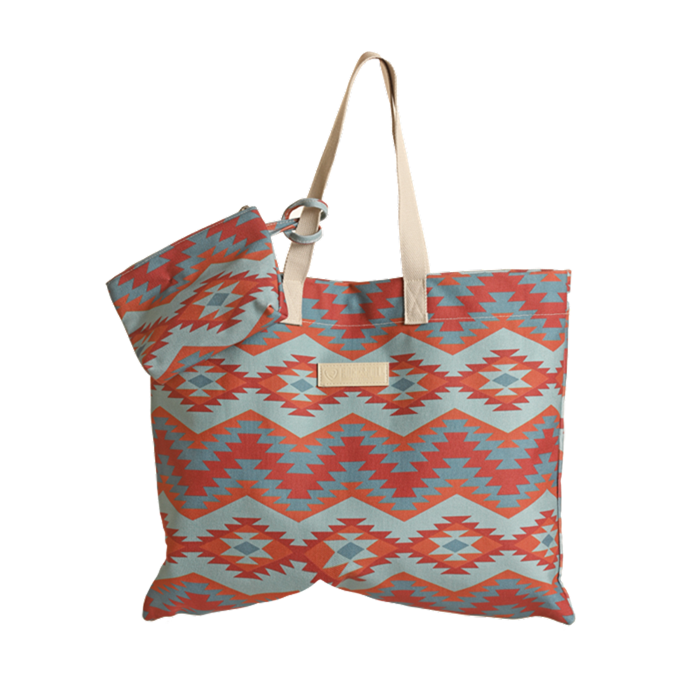 BU43X02652 Panhandle Printed Bag with Woven Strap - Stillwater | The Wire Horse