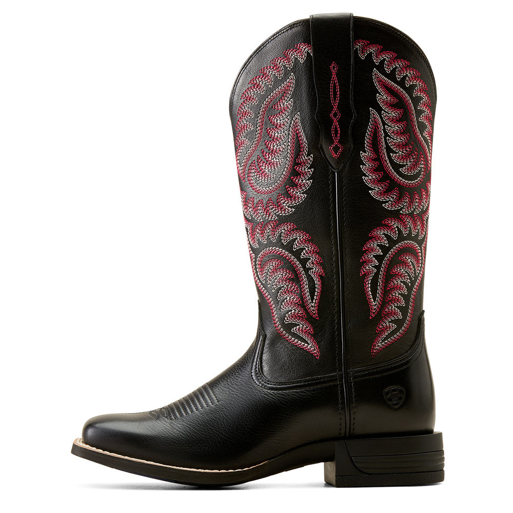 10050920 Ariat Women's Cattle Caite Stretchfit Western Boot - Black De ...