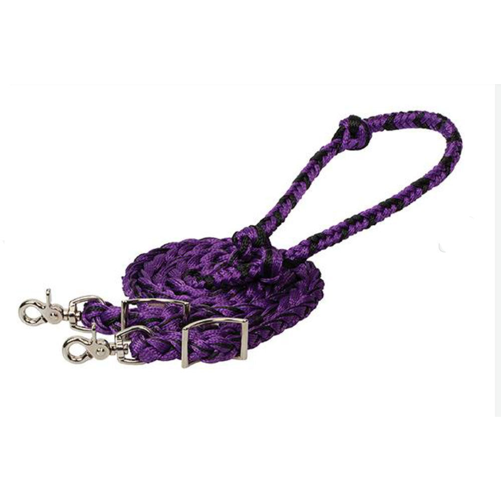 Family Reins Horse Roping Knotted Tack Western Barrel Reins Nylon ...