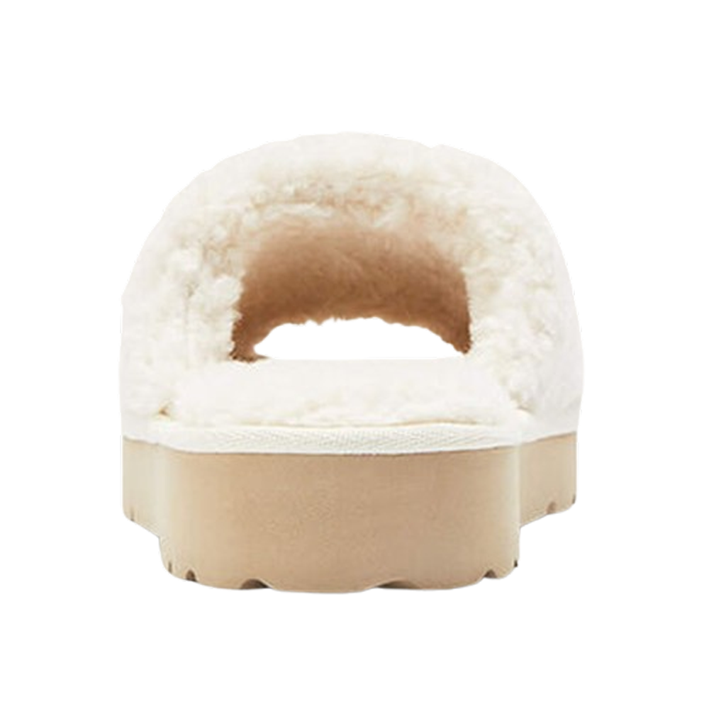 AR2697 Ariat Women's Cozy Chic Square Toe Slide Slipper - Fuzzy Cream ...