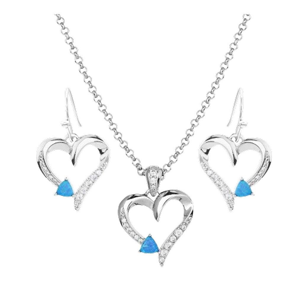 JS5708 Montana Silversmiths Love Everlasting Opal Crystal Jewelry Set ...