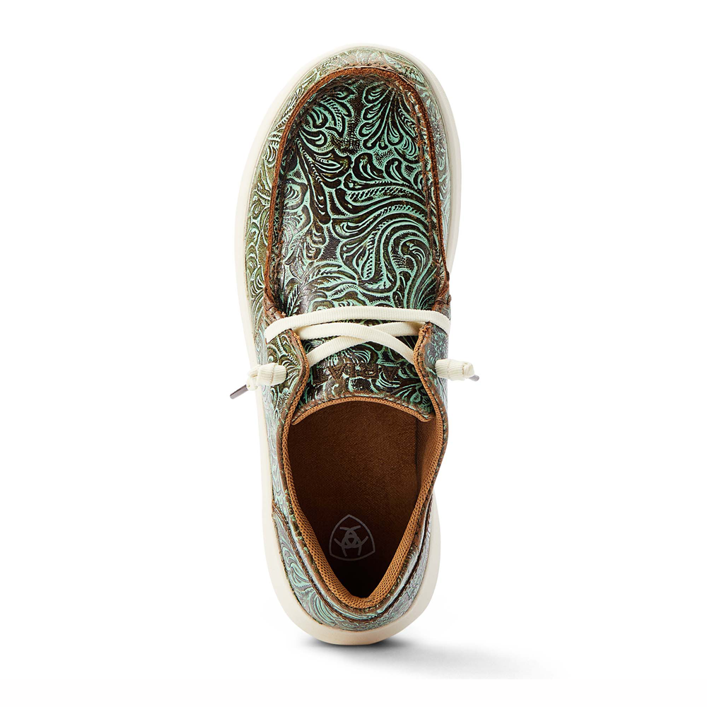 10044588 Ariat Women's Hilo Shoe Vintage Turquoise Floral Embossed ...